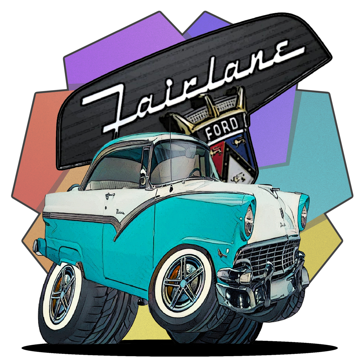 1956 Ford Fairlane Cartoon Hot Rod - Image – Wilcox PhotoArt